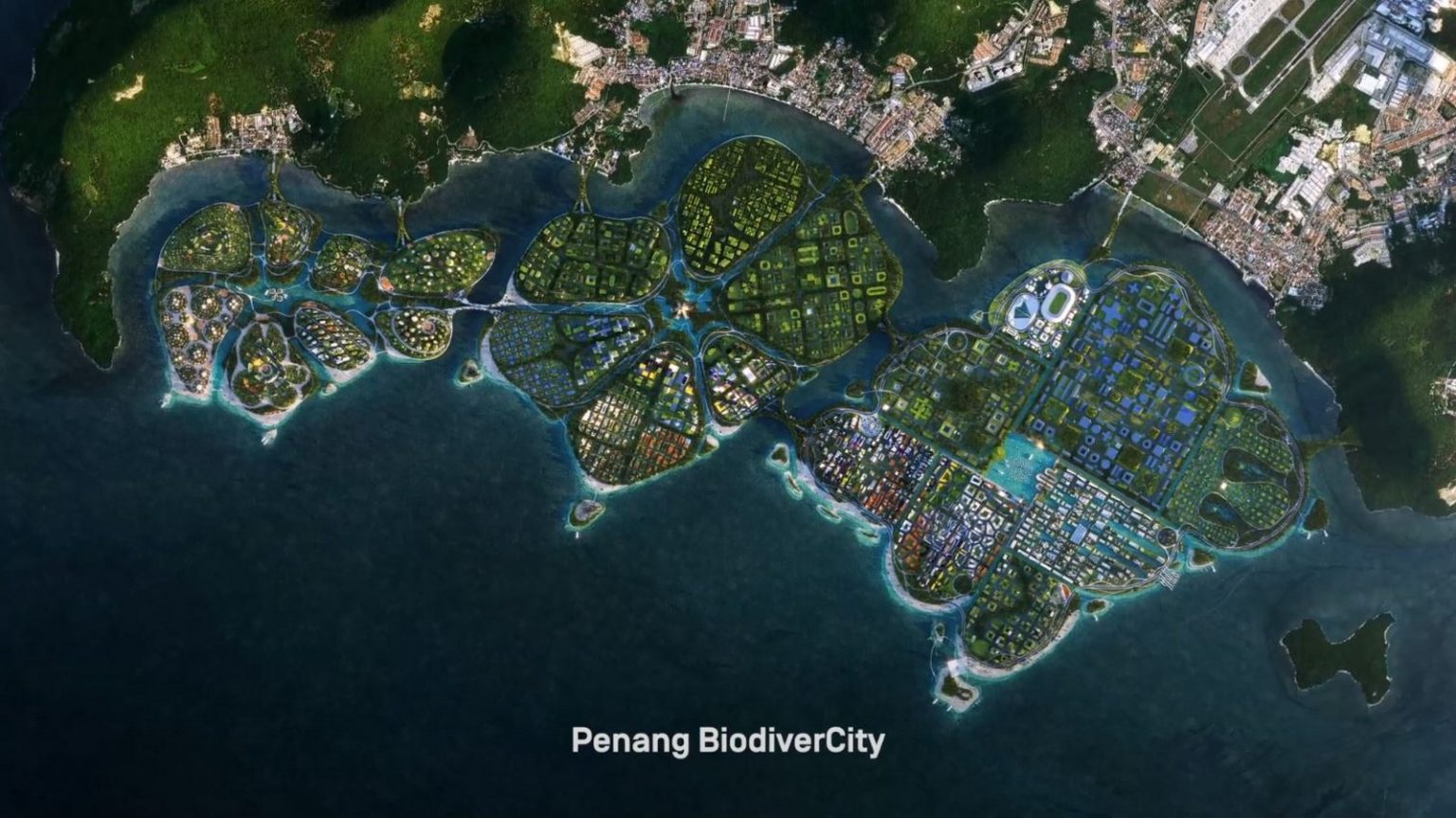 Masterplan for "urban lilypads" off coast of Penang Island revealed by ...