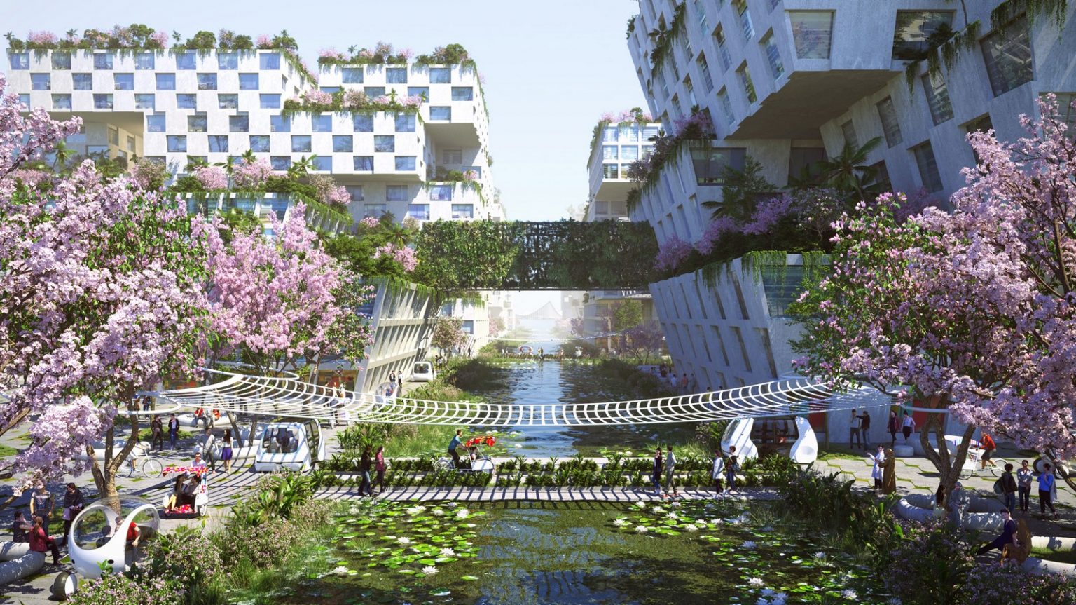 Masterplan for "urban lilypads" off coast of Penang Island revealed by ...