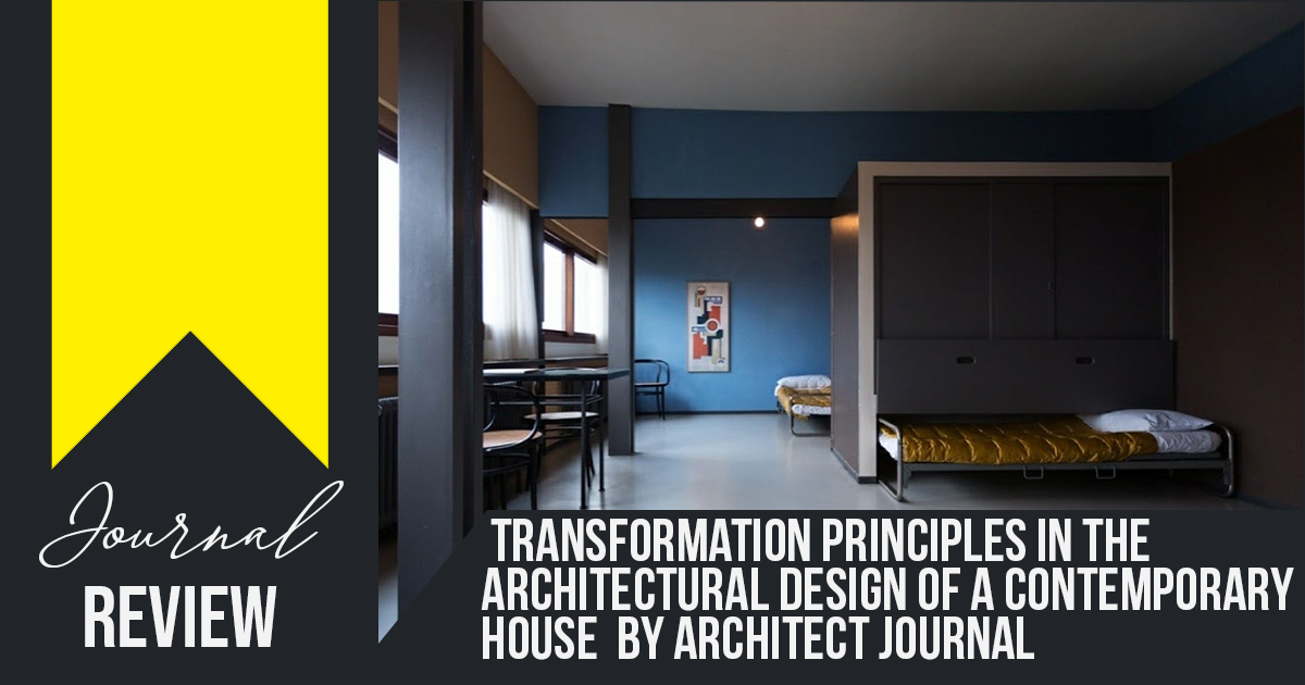 Journal in Focus: Transformation principles in the architectural design ...