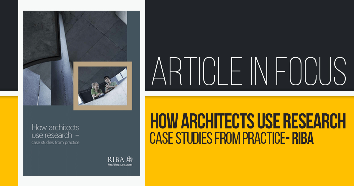 Article in Focus: How architects use research – case studies from ...