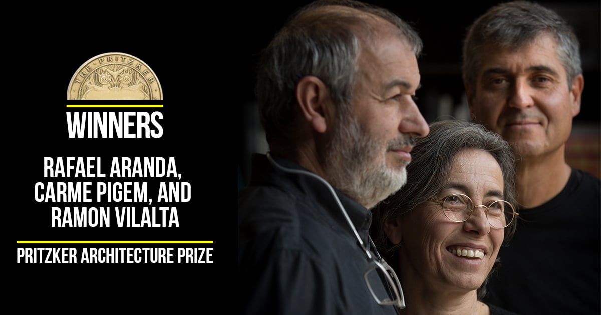 Pritzker Architecture Prize winners: Rafael Aranda, Carme Pigem, and ...