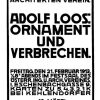 Adolf Loos: Philosophy and Ideology - RTF | Rethinking The Future