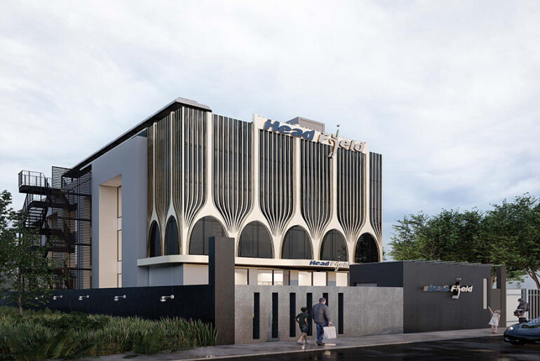 Head Field Office Facade by rat[LAB] - RTF | Rethinking The Future