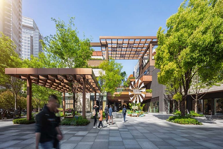 Shanghai Moon Bay Neighbourhood Commercial Street by FLO Landscape ...