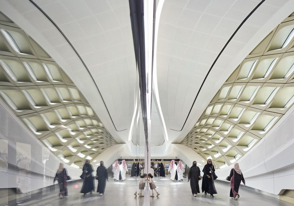 King Abdullah Financial District Metro Station by Zaha Hadid Architects ...