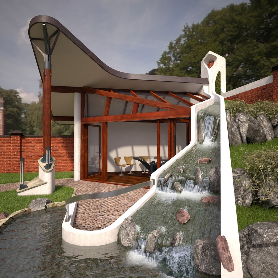 Gardenhouse Waterfall Of Villa Ice Canyon by Consul&Co - RTF ...