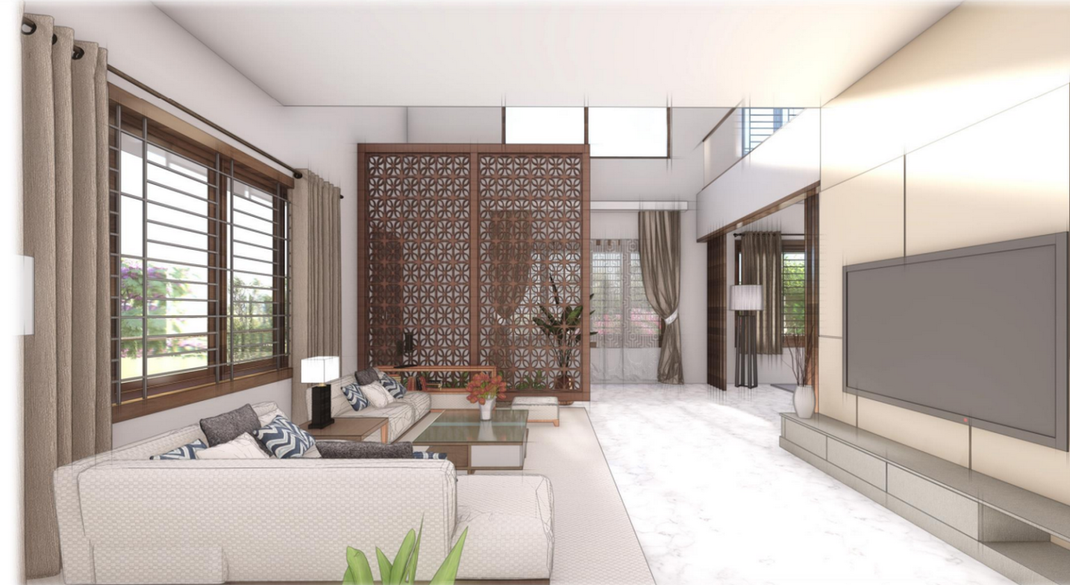 Visualising a fusion-style villa in a prime location in Bangalore by ...