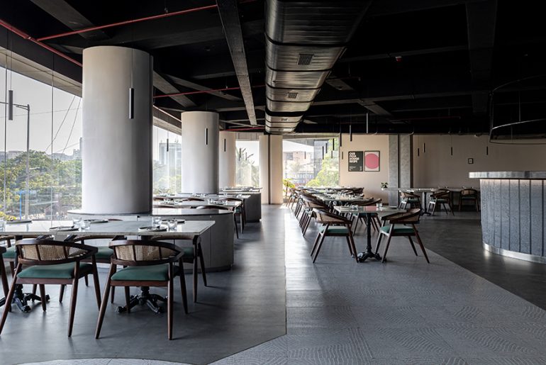 Litmus Brasserie I A Minimalist Restaurant by A J Architects - RTF ...